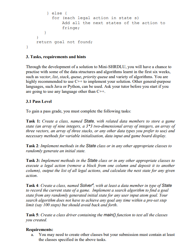 Solved SHRDLU is a name of software written in late 1960 s | Chegg.com