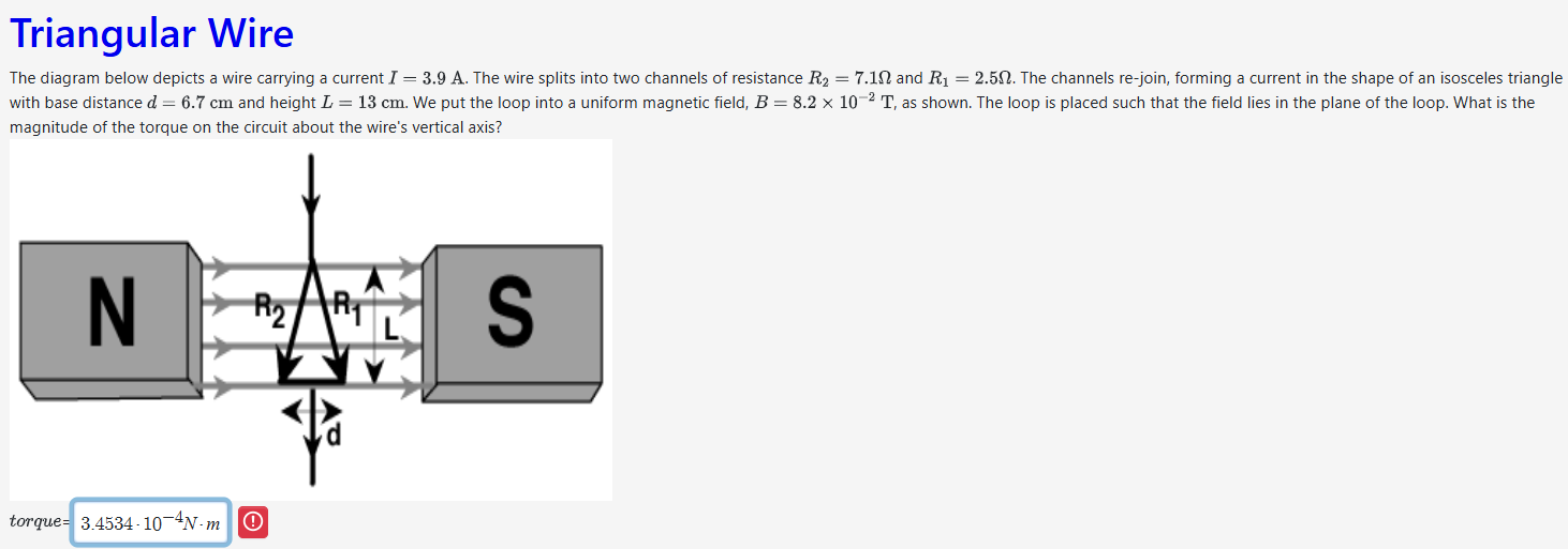 Solved Triangular WireThe diagram below depicts a wire | Chegg.com