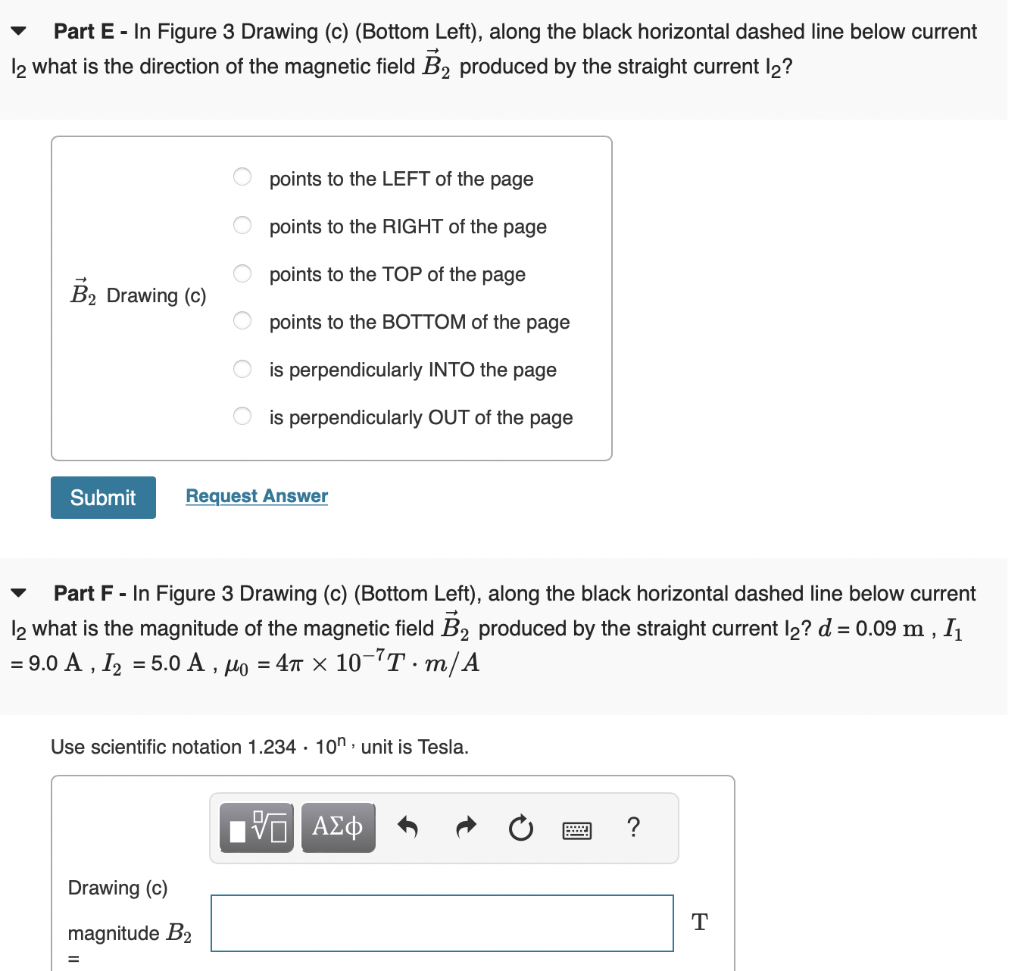 Solved Figure (c) 3 of 3 (c)In (Figure 3 ) two long straight | Chegg.com