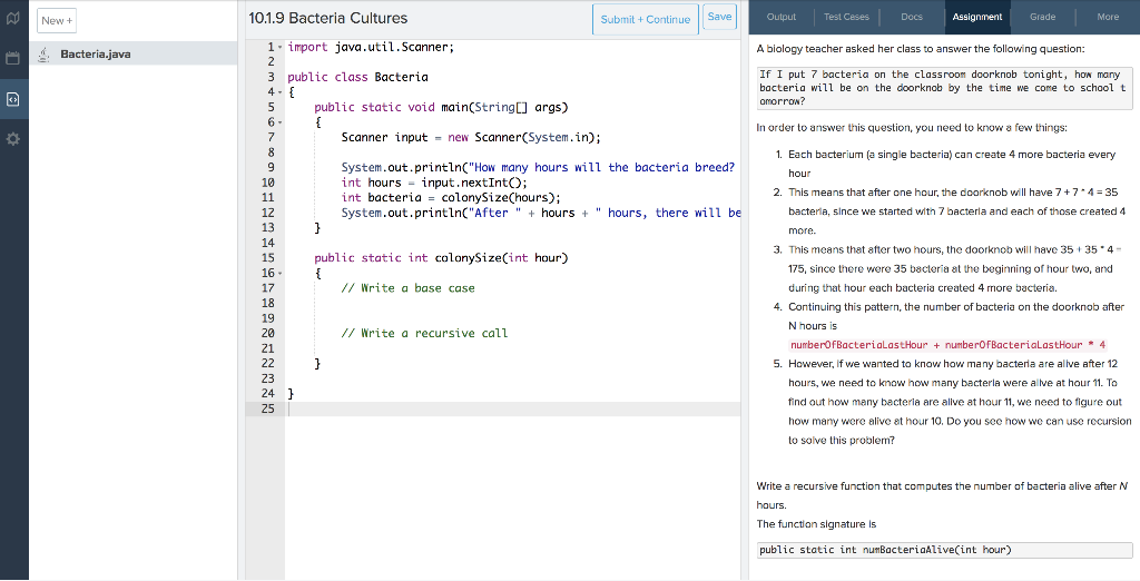Solved 10.1.9 Bacteria Cultures Save New + Submit + Continue | Chegg.com