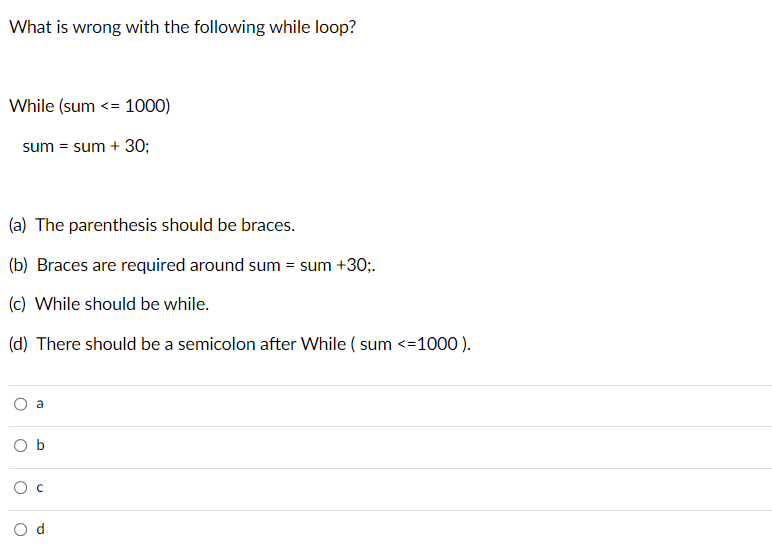 Solved The Selection Statement Performs An Action If A