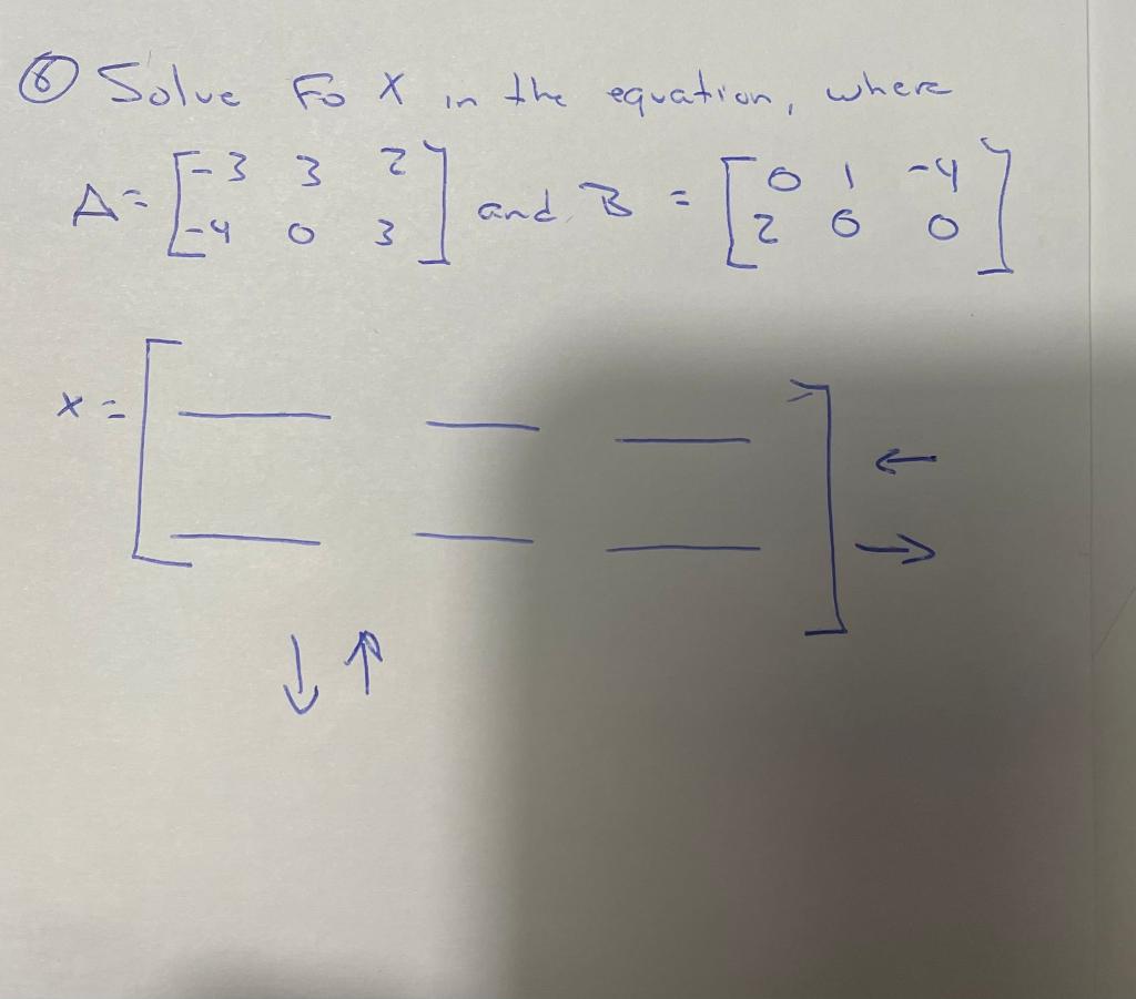 o o Solve Fox in the equation, where -3 3 -9 A- E1126 | Chegg.com
