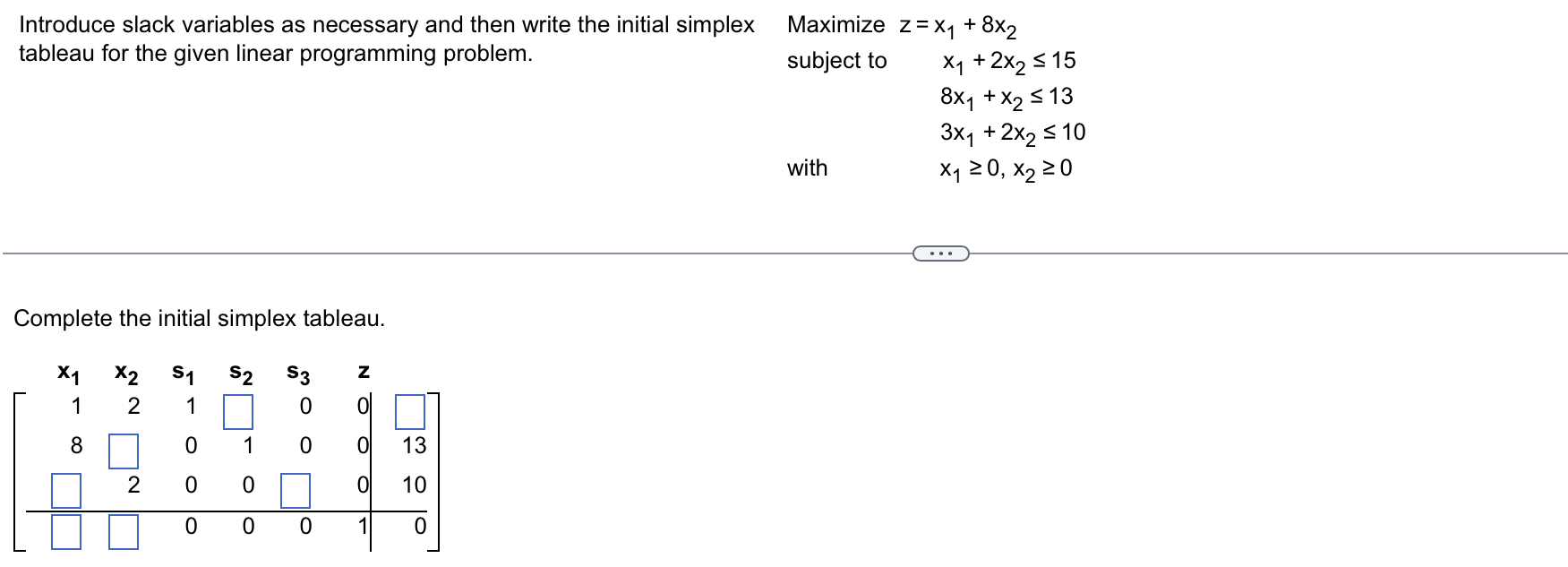 Solved Introduce slack variables as necessary and then write | Chegg.com