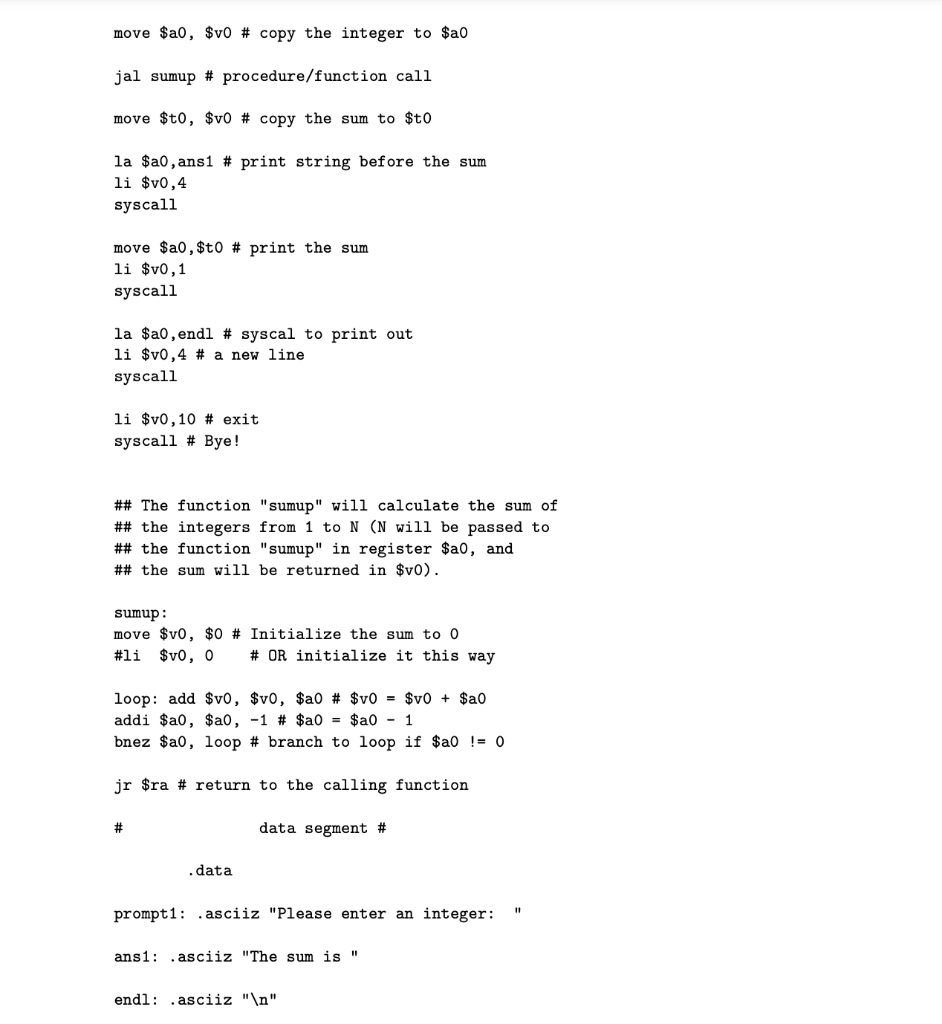 Solved Implementing subroutines using MIPS. In this lab we | Chegg.com