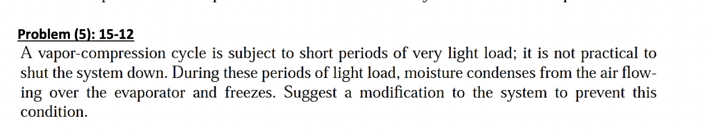 Solved Problem (5): 15-12 ﻿A vapor-compression cycle is | Chegg.com