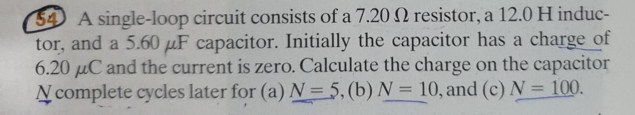 Solved 54 A single-loop circuit consists of a 7.20 resistor, | Chegg.com