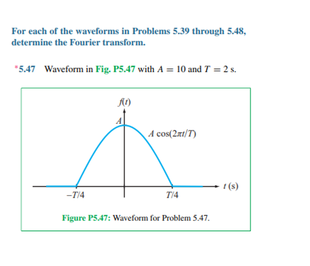 Solved For each of the waveforms in Problems 5.39 ﻿through | Chegg.com