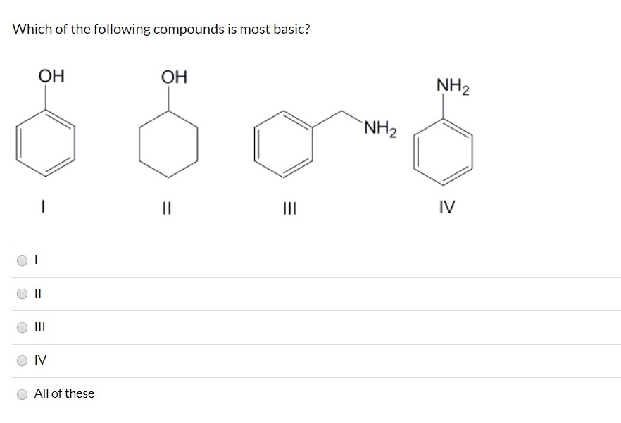 Solved Which of the following compounds is most basic? ОН OH | Chegg.com