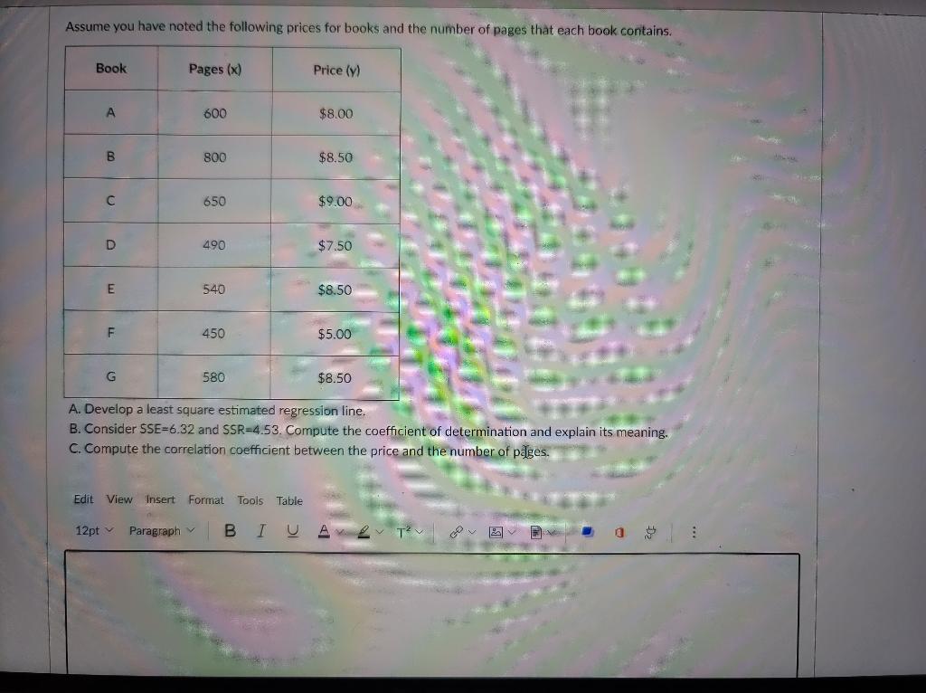 Solved Assume you have noted the following prices for books | Chegg.com