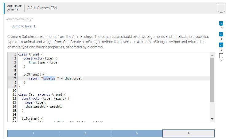 Jump to level 1 Create a Cat class that inherits from | Chegg.com