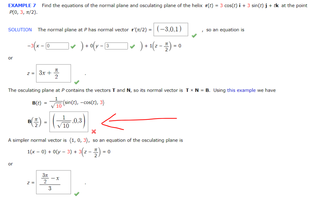 Solved Find the equations of the normal plane and osculating | Chegg.com
