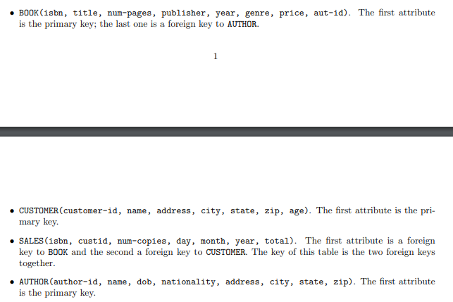 Solved You are given the following database Please write | Chegg.com