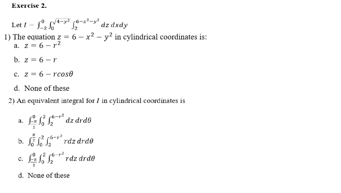 Solved The following has 2 Exercises, Exercise 2 and | Chegg.com