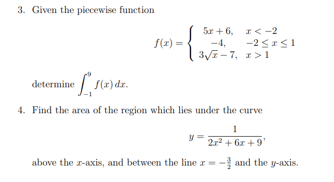 Solved 3. Given the piecewise function | Chegg.com