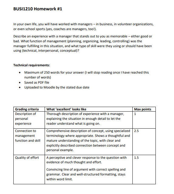 Solved In your own life, you will have worked with managers | Chegg.com
