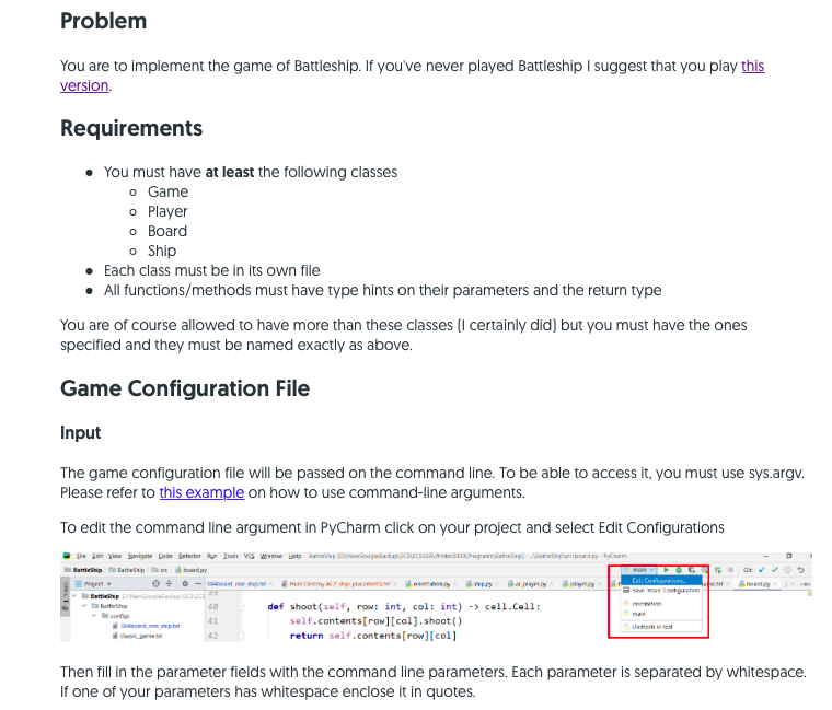Problem You are to implement the game of Battleship. | Chegg.com
