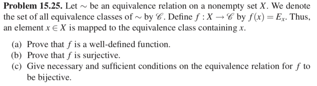 Solved Let ∼ be an equivalence relation on a nonempty set X. | Chegg.com