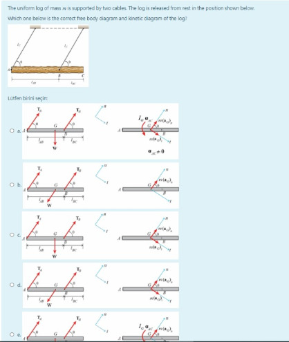 Solved The uniform log of mass we is supported by two | Chegg.com