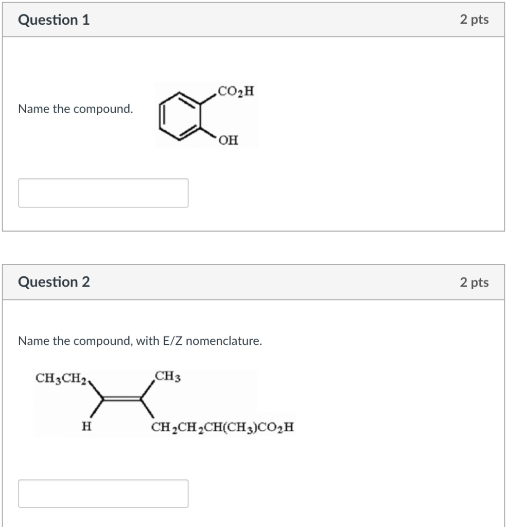 Solved Question 1 2 pts CO2H Name the compound. OH Question | Chegg.com