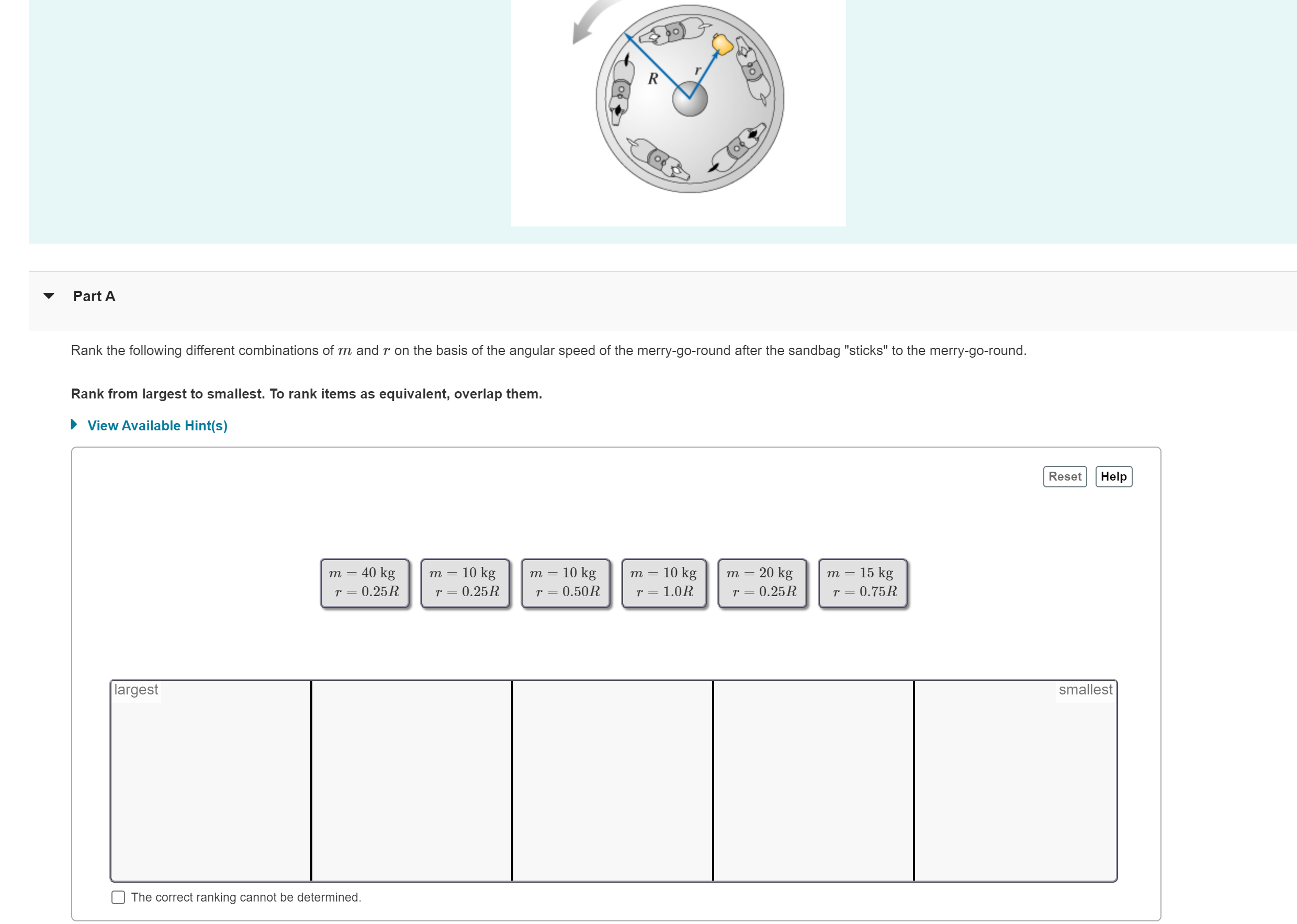 Solved Part ARank the following different combinations of m | Chegg.com