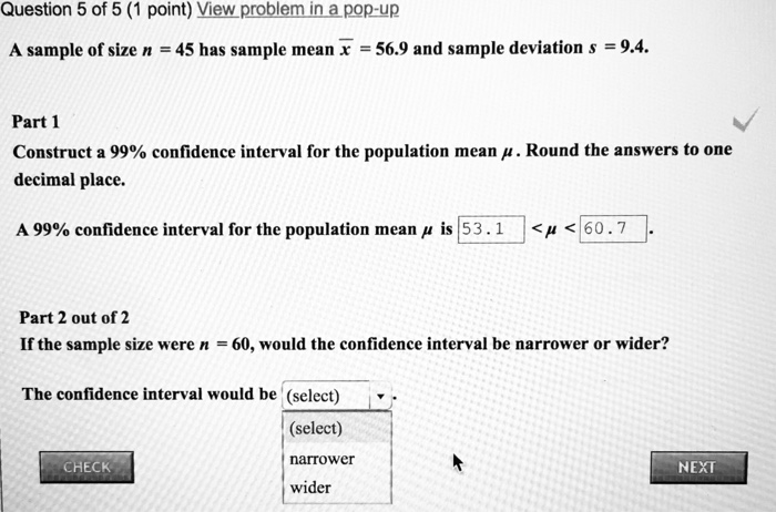 Solved Question 5 of 5 (1 point) View problem in a pop-up A | Chegg.com