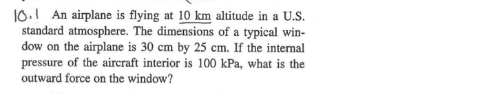 Solved o.I An airplane is flying at 10 km altitude in a U.S. | Chegg.com