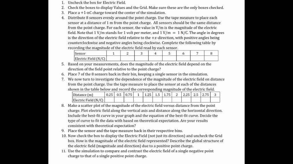 Objectives In this lab you will use PhET’s simulation | Chegg.com