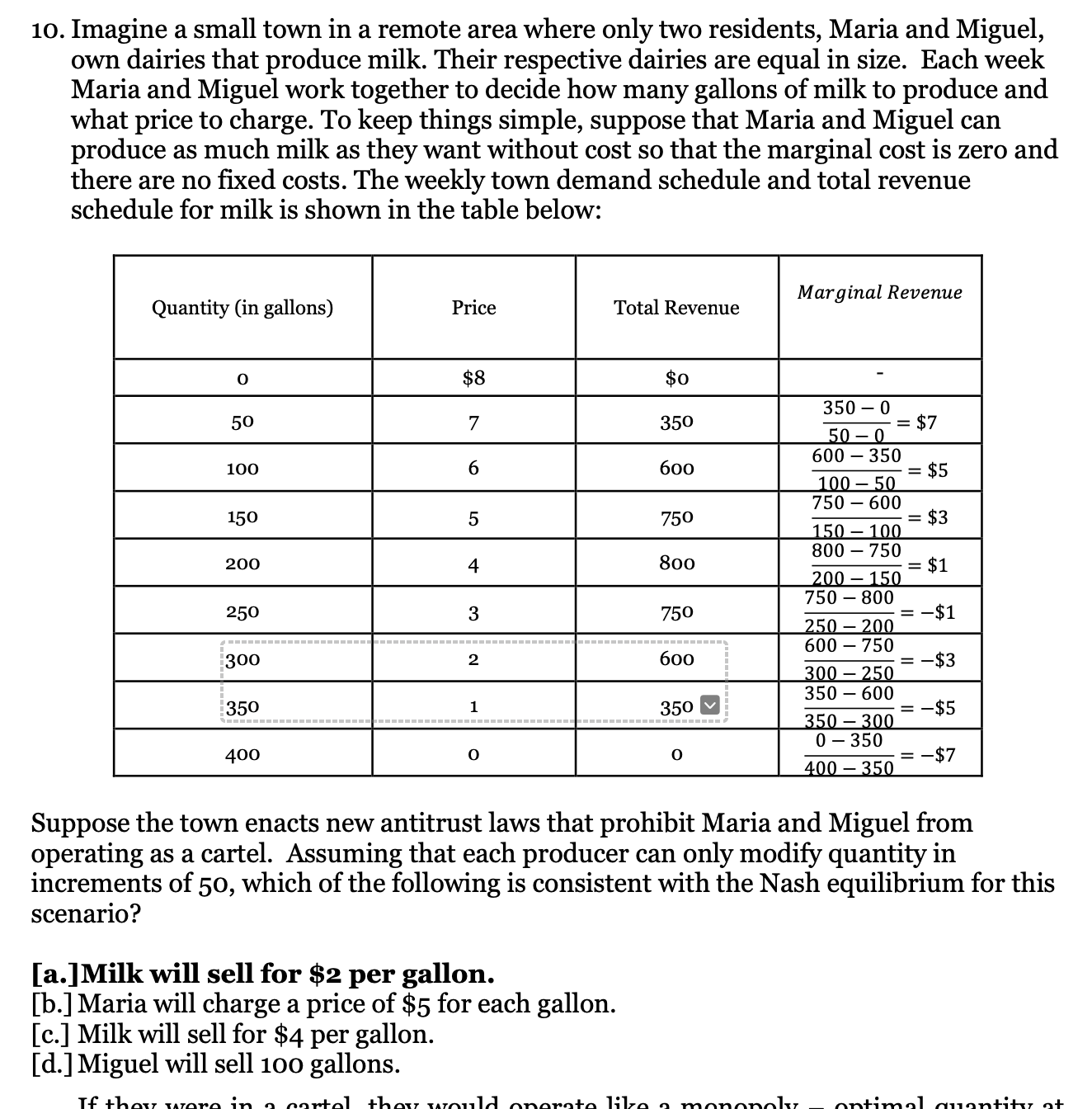 Solved 10. ﻿Imagine a small town in a remote area where only | Chegg.com