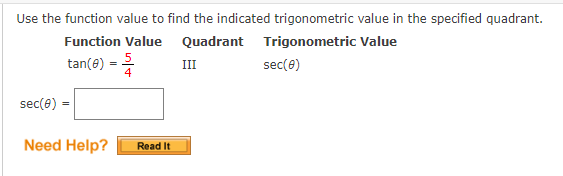 Solved Use the function value to find the indicated | Chegg.com