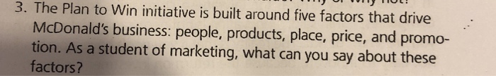 Solved 3. The Plan to Win initiative is built around five | Chegg.com