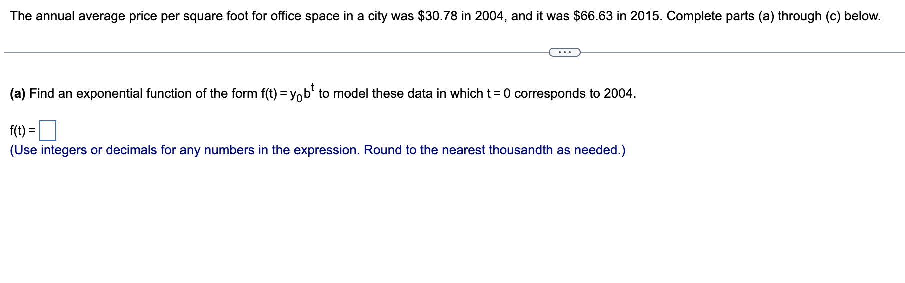 Solved (Use integers or decimals for any numbers in the | Chegg.com