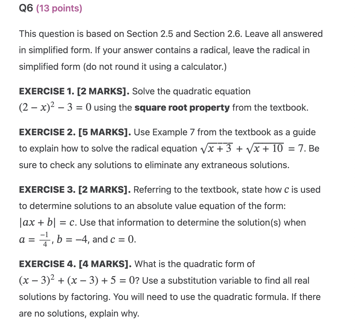Solved This question is based on Section 2.5 and Section | Chegg.com