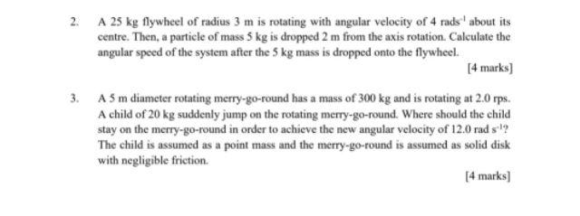 Solved A 25 kg flywheel of radius 3 m is rotating with | Chegg.com
