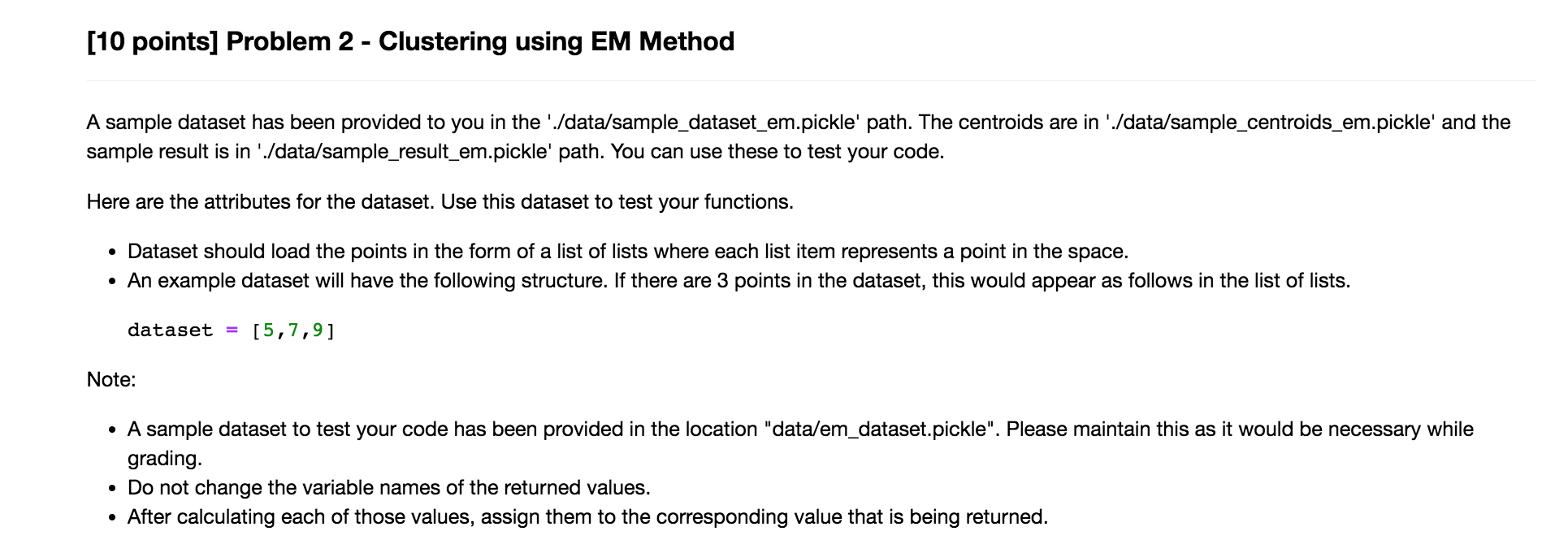 Solved [10 points] Problem 2 - Clustering using EM Method A | Chegg.com