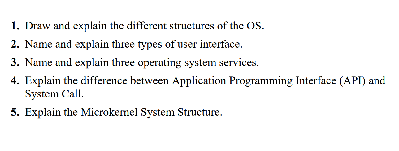 Solved 1. Draw and explain the different structures of the | Chegg.com