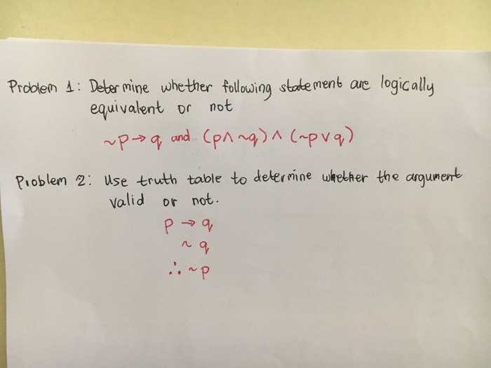 Solved Determine whether following statement are logically | Chegg.com