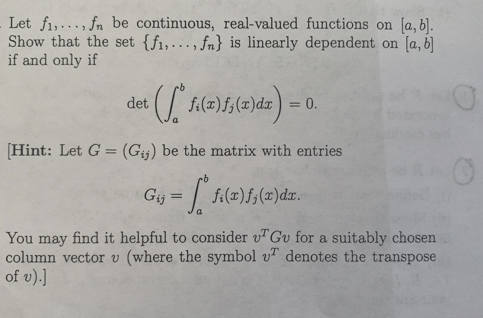 Solved Let f1,…,fn be continuous, real-valued functions on | Chegg.com