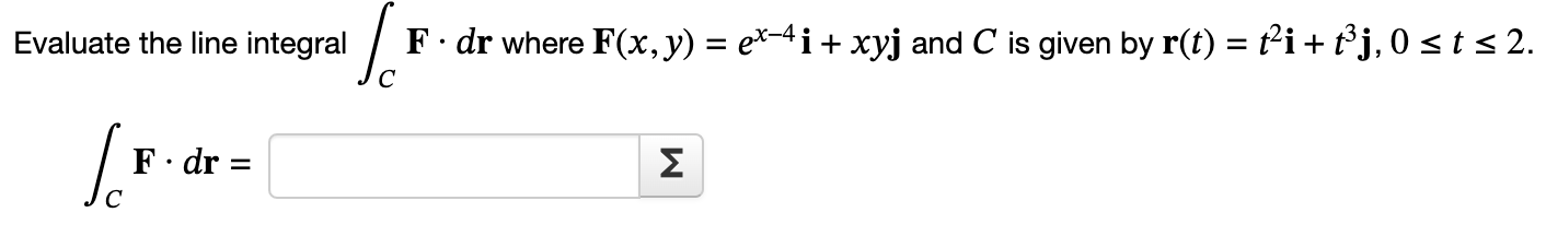 Solved Evaluate the line integral ∫CF⋅dr where | Chegg.com