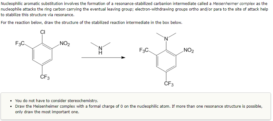 Solved Nucleophilic aromatic substitution involves the | Chegg.com