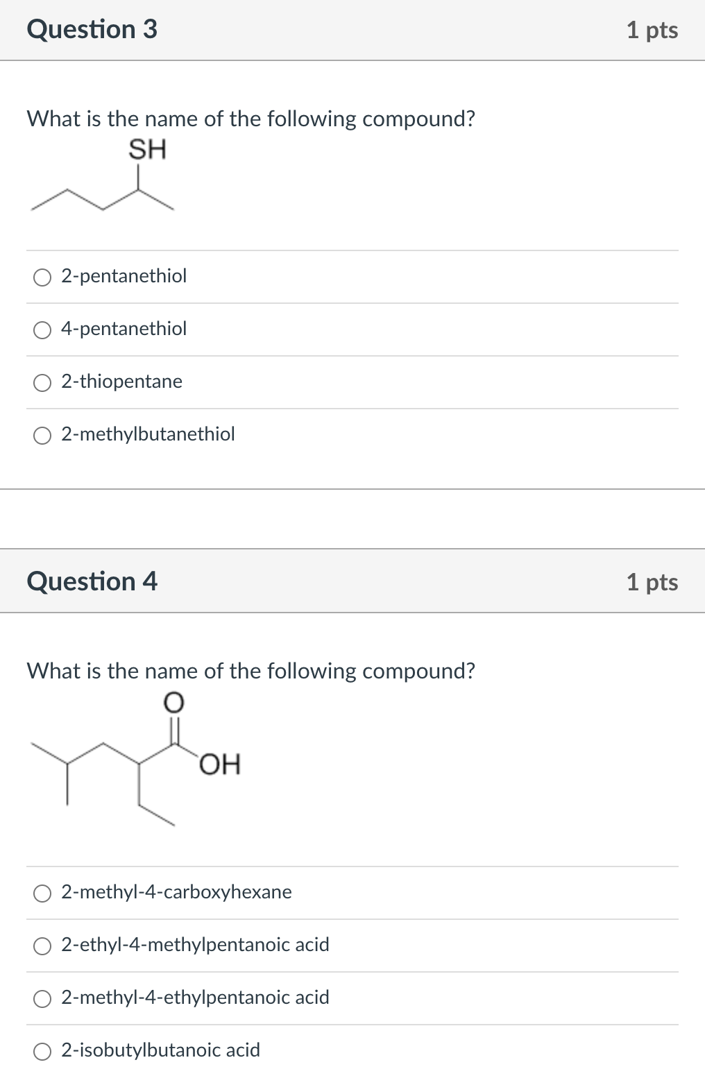 Solved What is the name of the following compound? | Chegg.com