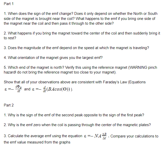Faraday's Law of Induction Induction wand turns 200 | Chegg.com