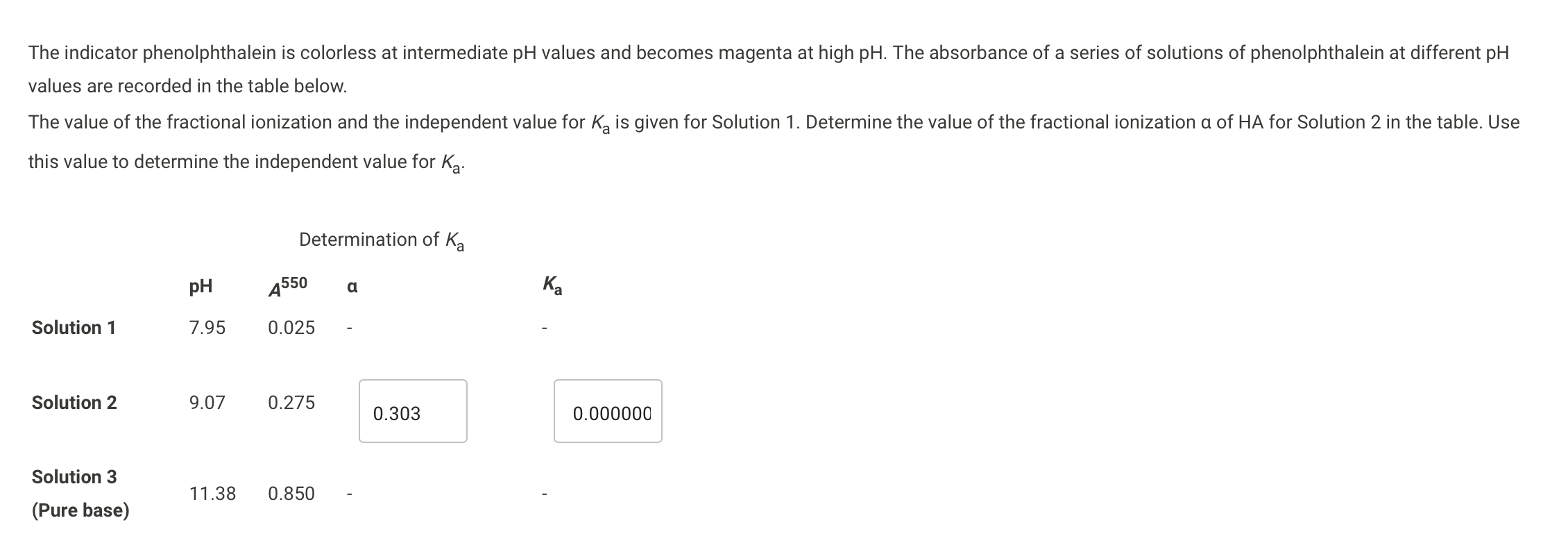 Solved The indicator phenolphthalein is colorless at | Chegg.com