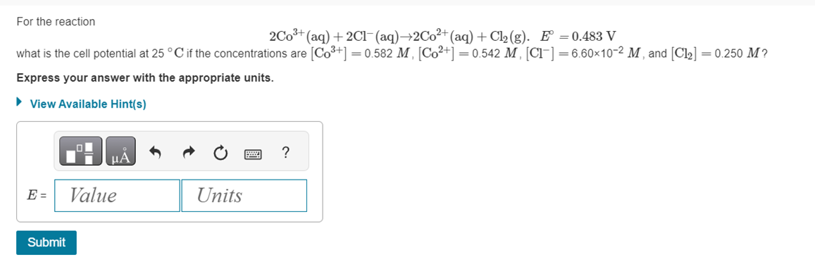 Solved For the reaction \\[ 2 | Chegg.com