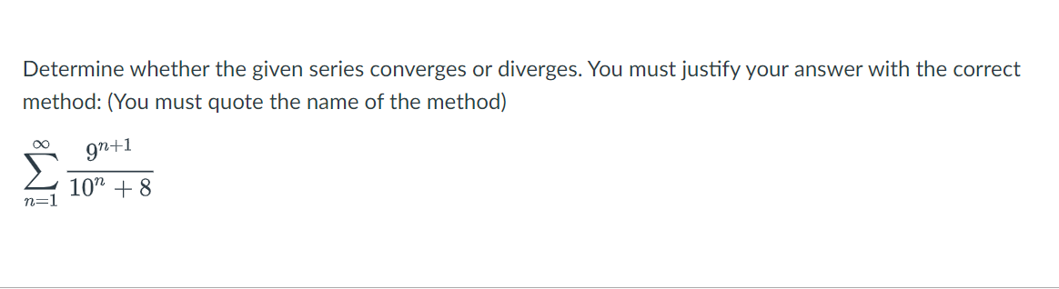 Solved Determine whether the given series converges or | Chegg.com