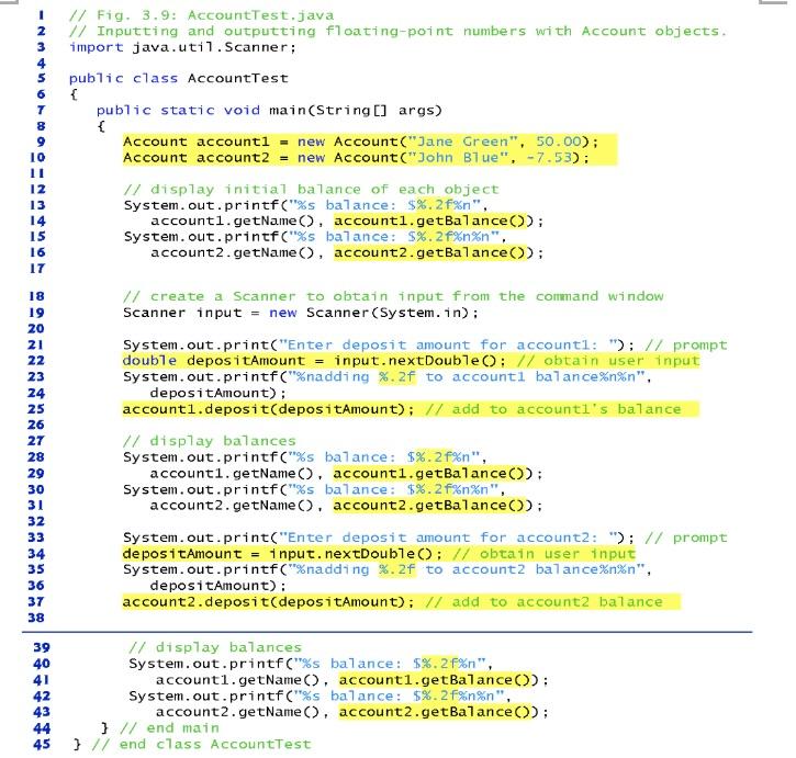 Solved Add a method withdraw to Account.java that withdraws | Chegg.com