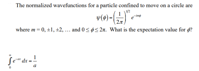 Solved The normalized wavefunctions for a particle confined | Chegg.com
