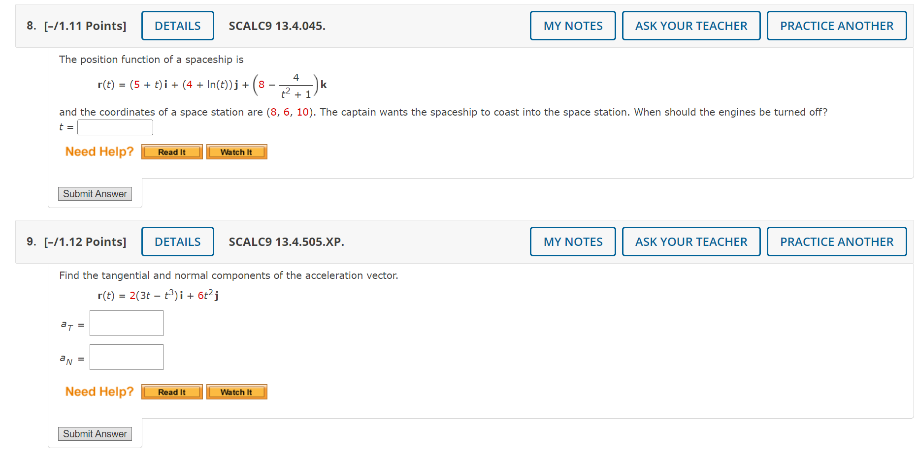Solved The position function of a spaceship is | Chegg.com