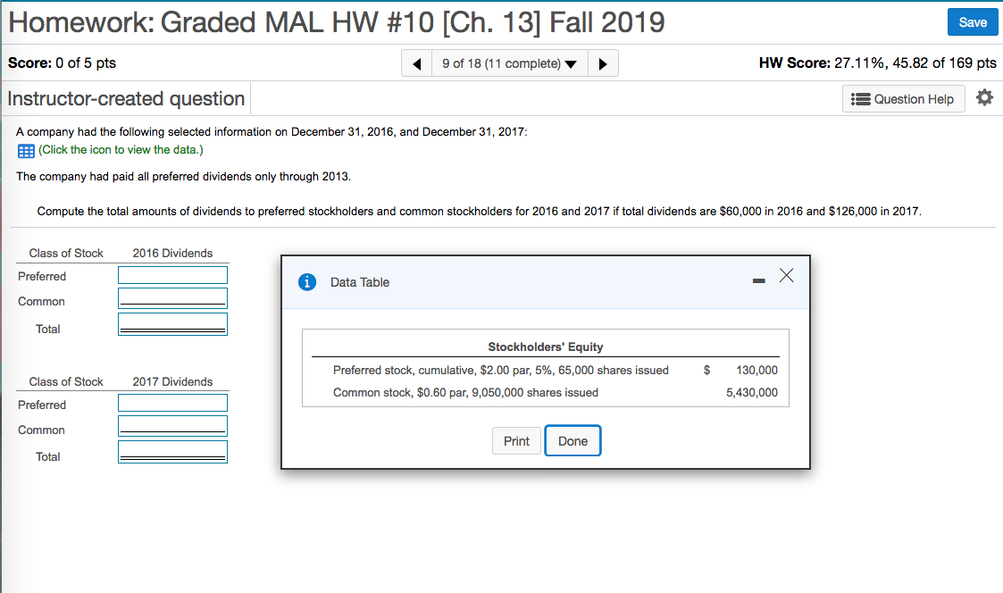 Solved Homework: Graded MAL HW #10 [Ch. 13] Fall 2019 Save | Chegg.com