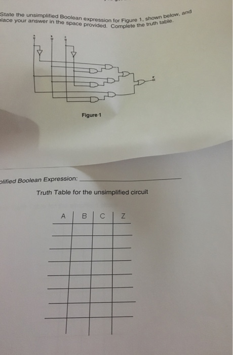 Solved State the unsimplified Boolean expression for Figure | Chegg.com