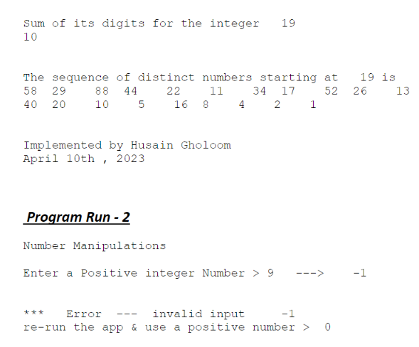 Solved Write A Python Program That Accepts A Positive